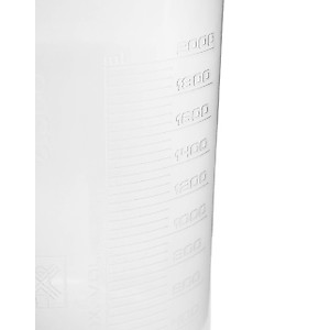 2000mL Plastic Beaker - Premium Polypropylene, 50ml Graduations - Autoclavable