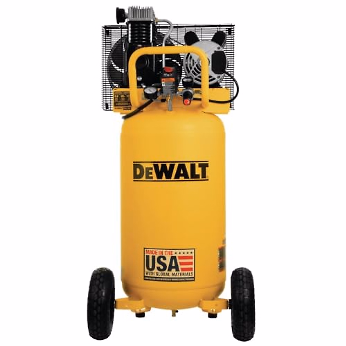 Dewalt DXCM251.COM 2 HP 25 Gallon 200 Max PSI 7.7 SCFM @ 40 PSI 6.2 SCFM @ 90 PSI Oil-Lubed Belt Drive Electric Portable Vertical Air Compressor