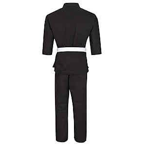 Karate gi Martial Arts Elastic Drawstring Karate Uniform For Kids & Adult Lightweight Student Gi with Free Belt 00 (3'9"-4'/50 lbs)