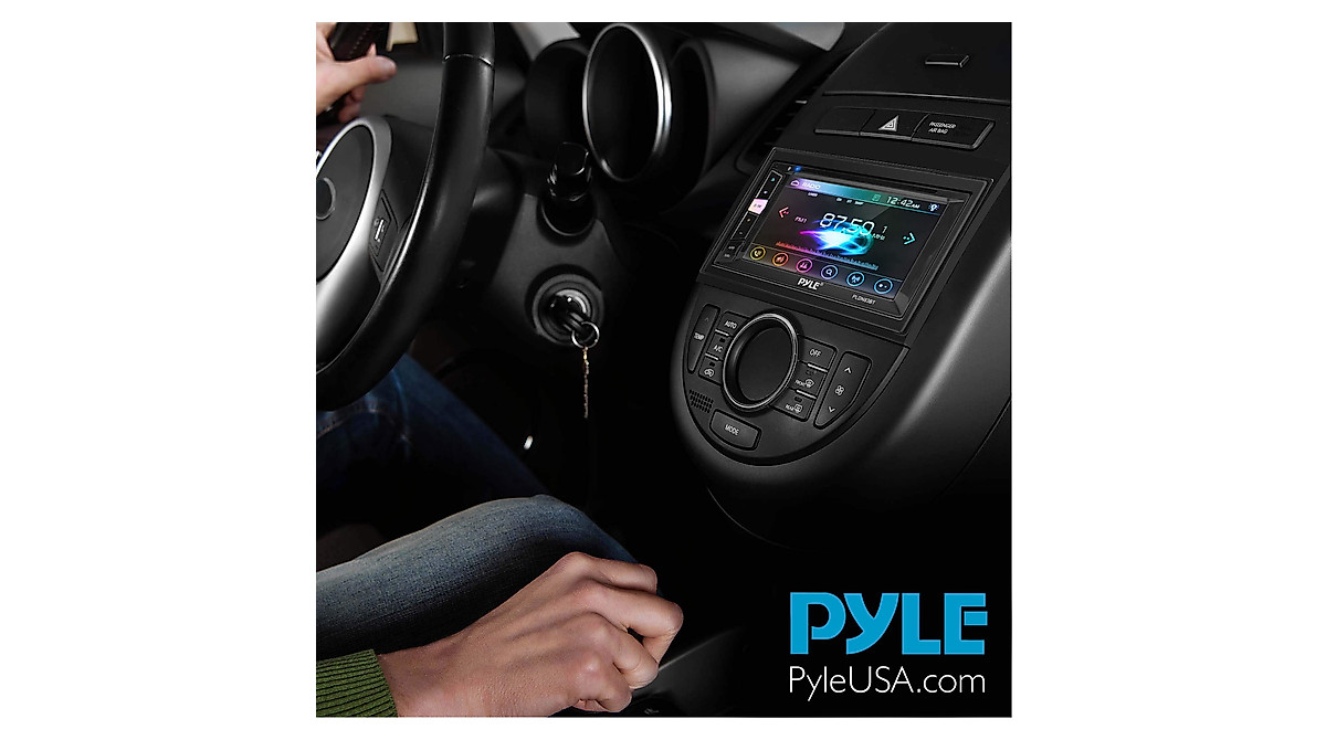 Pyle Double Din Car Stereo: Bluetooth Touch Screen Receiver