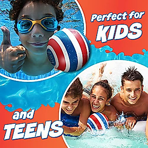 Activ Life Ultimate Pool Ball (Blue & Red) 6" Diameter, Water Ball for Swimming Pools and Games, Pool Ball and Pool Toy for Kids, Easter Basket Stuffer Gift for Kids