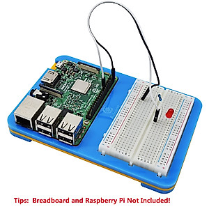 Adeept Acrylic Raspberry Pi Holder Breadboard Holder, 2 in 1 Base Plate Case for Raspberry Pi 3B 3B+ 2B 2B+