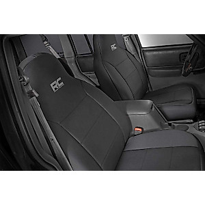 Rough Country Neoprene Seat Covers for 1997-2001 Jeep Cherokee XJ - 91022, Black, Front/Rear