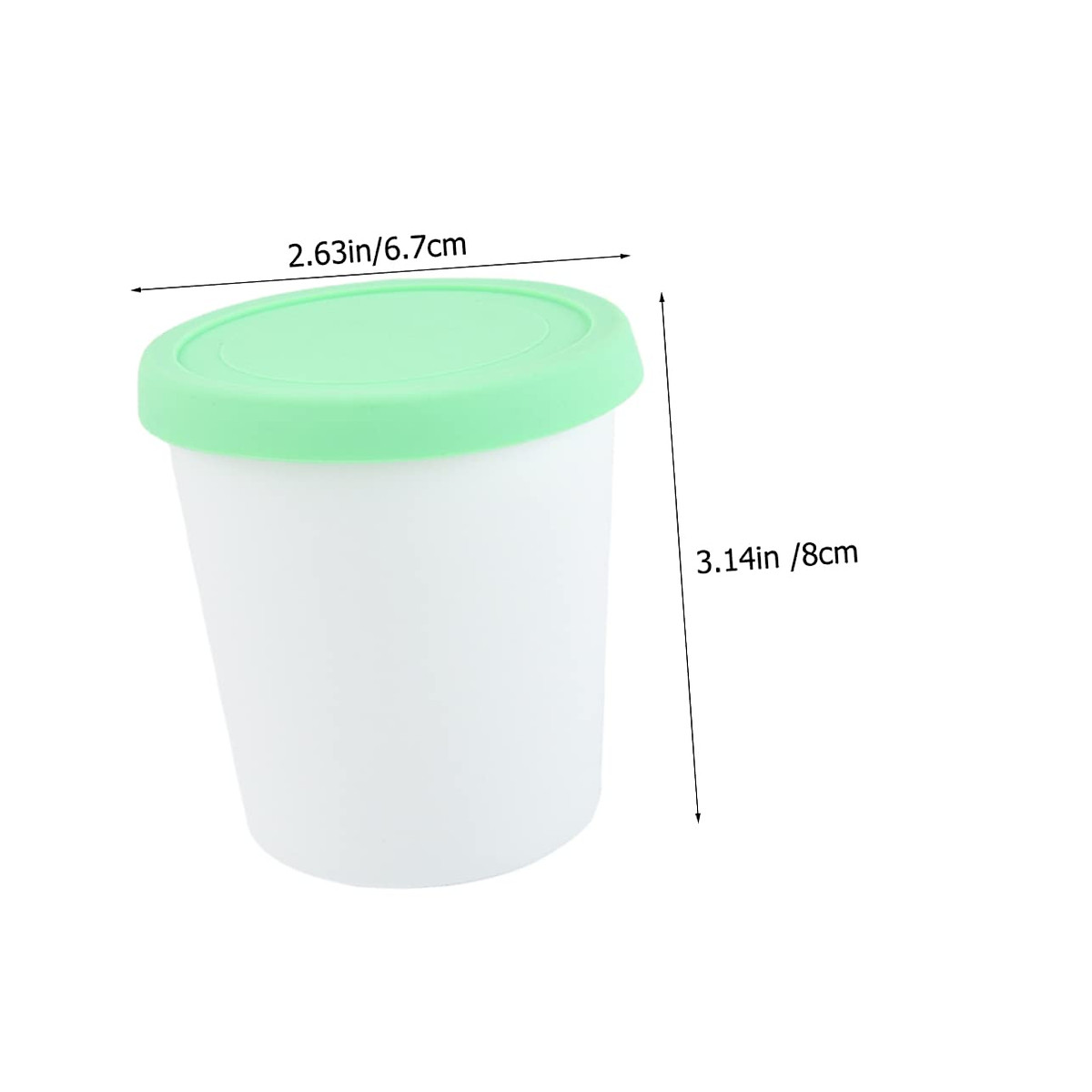 LABRIMP Multifunctional Ice Cream Buckets Reusable Yogurt Bowls Silicone Dessert Cups Storage for Kitchen