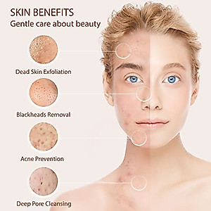 Face Scrubber | Facial Cleansing Brush Exfoliator Skin Care Beauty Products Powered Electric Wash Exfoliating Skincare Women Spin Cleanser Tools Cleaning Scrub Washer Self Care (Simple Opal)