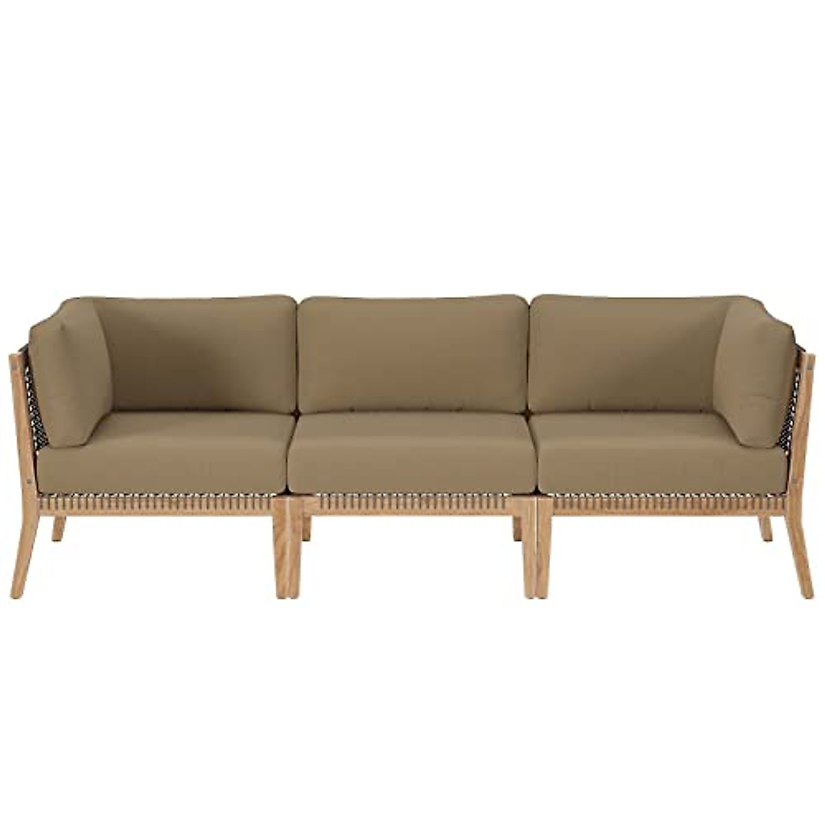 Modway Clearwater Sofas, Gray Light Brown