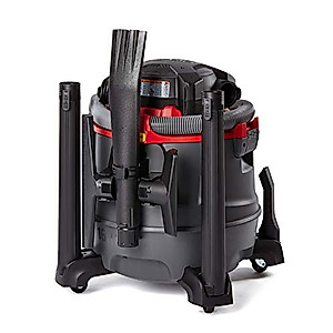 RIDGID 62723 Red 16 gallon RT1600 Wet/Dry Vacuum, Dark Gray and Red