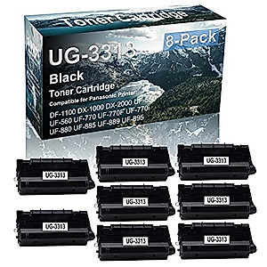 8-Pack Compatible UG3313 | UG-3313 Laser Toner Cartridge High Capacity use for Panasonic UF-880 UF-885 UF-889 UF-895 Printer (Black)