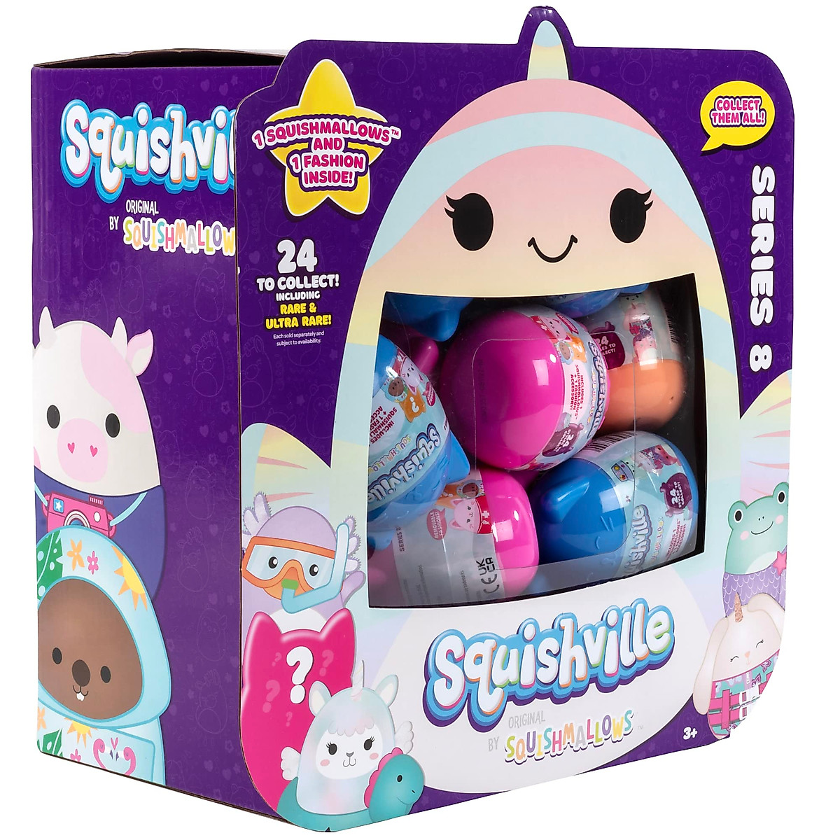 Squishville by Squishmallows, Series 8-24 Piece Set - Official Kellytoy - Collectible Mini Stuffed Animal Toy Plush & Accessories, Styles May Vary - Gift for Kids, Girls & Boys