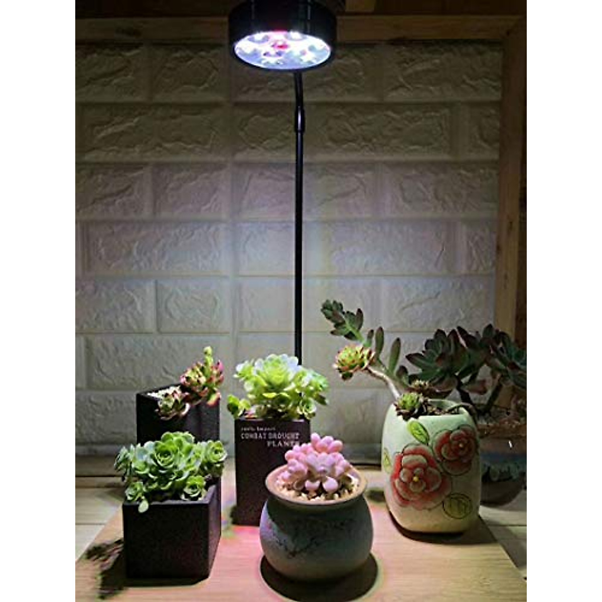 Hiro Aquatics Full Spectrum LED Light with Bamboo Board, Fits Aquarium Nano Tank, Betta Fish Tank, Potted Plants, Succulents, Miniature Landscape – 9W