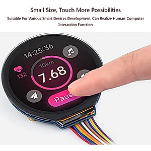 1.28inch Touch Round LCD Module with Touch Panel, 240×240 IPS Capacitive Display Screen, 65K RGB Color, SPI & I2C Port, GC9A01 & CST816S Chip, for Raspberry Pi/Raspberry Pi Pico/Ardu/STM32, etc