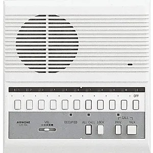 Aiphone LEF-10S Open Voice Selective Call Master Intercom with All-Call; Surface Mount; Accepts Up to 10 Connecting Door, Sub-Master, or Master Intercoms