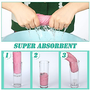 100 Pcs Kitchen Cloth Dish Towels Bulk Reusable Dishcloths Nonstick Oil Kitchen Towels Absorbent Coral Velvet Dishtowel Washable Microfiber Cleaning Cloth Fast Drying Kitchen Rag for Table Chair Glass