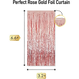 PartyForever Happy 50th Birthday Decorations for Women Rose Gold Supplies Big Set including Happy Birthday Banner with 50 and Fabulous Bday Sash for Her Party Decor