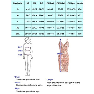 GRACE KARIN Surplice V-Neck Sequin Party Dress for Women Sexy Elegant Rose Gold XXL