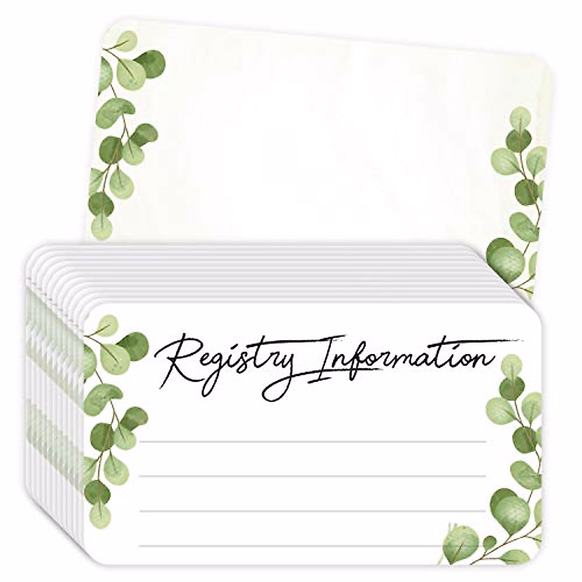 PARTH iMPEX Registry Information Cards - (Pack of 100) 3.5" x 2" Invitation Insert for Bridal Wedding Baby Shower