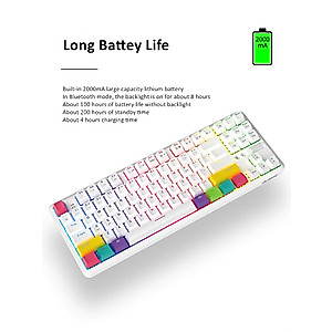 FIRSTBLOOD ONLY GAME. K870T 80% Bluetooth/Wired Dual Mode Mechanical Keyboard, 87 Keys Compact Computer Keyboard with Red Switch, RGB Backlight