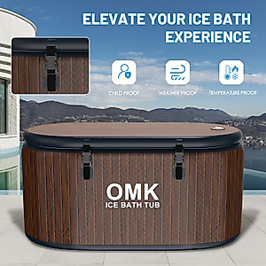 【Upgraded】 Cold Plunge Tub,Inflatable Ice Bath Tub for Athletes,Cold Bath Tub for Cold Water Therapy Recovery,Large 212 Gallon Ice Baths at Home or Outdoor-59 L x 32" W x 28" H