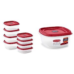 Rubbermaid 16-Piece Food Storage Containers with Lids Bundle (Red)