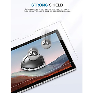 [2 Pack] SPARIN Screen Protector for Surface Pro 7 Plus/Surface Pro 7 / Surface Pro 6 / Surface Pro (5th Gen) / Surface Pro 4, Tempered Glass with Surface Pen Compatible/Scratch Resistant