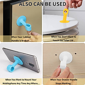 3PCS Premium MILEQEE Door Handle Stopper for Door Wall Protector, Door Knob Silencers, Silicone Noise Stoppers for Slamming Doors, Soft Sound Dampening Doorstop Bumpers, Quiet Catch Suction Cup White