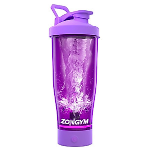 ZonGym 24 oz Electric Protein Shaker Bottle, BPA Free, Tritan Material, Ultra-High Speed Mixing, Great Gift Idea, Reusable, 800mAh Battery, Portable Blender Cup for Protein Shakes