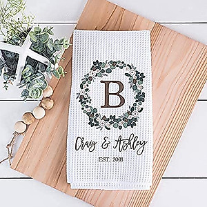 Custom Christmas Waffle Weave Dish Towel | Personalized Kitchen Towel | Housewarming Gift | Personalized Christmas Gift Women | Personalized Dish Towel | Christmas Kitchen Towel