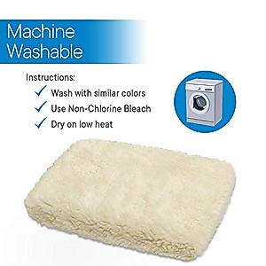 RMS Knee Walker Pad Cover - Plush Synthetic Faux Sheepskin Scooter Seat Cushion - Padded Foam for Comfort During Injury - Washable and Reusable - Fits Most Knee Scooters