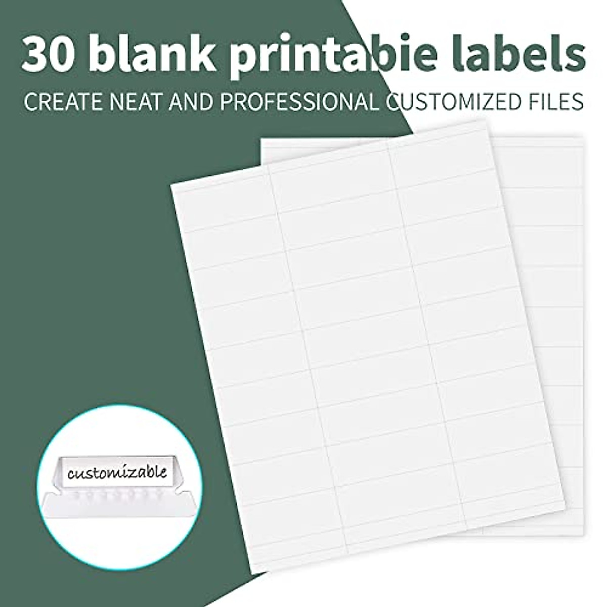 HERKKA Extra Capacity Hanging File Folders, 30 Pack Reinforced Hang Folders with Heavy Duty 1 Inch Expansion, Designed for Bulky Files, Medical Charts, Letter Size, Green