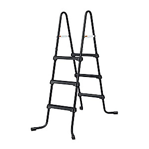 Summer Waves Light Oak Elite 14 Foot by 36 Inch Outdoor Backyard Round Frame Above Ground Swimming Pool Set with Ladder and Filtration Pump