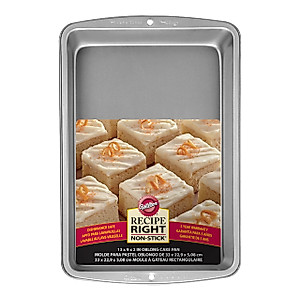 Wilton Recipe Right Non-Stick 9 x 13-Inch Oblong Cake Pans, Set of 2, Steel Cake Pans