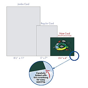 The Best Card Company 10 Assorted Thank You Notecards Bulk Box Set 4 x 5.12 Inch with Envelopes (10 Designs, 1 Each) Off The Hook M6543TYG