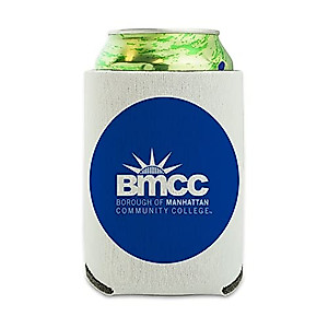 Borough of Manhattan Community College Primary Logo Can Cooler - Drink Sleeve Hugger Collapsible Insulator - Beverage Insulated Holder