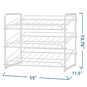 Simple Trending Can Rack Organizer, Stackable Can Storage Dispenser for Kitchen Cabinet or Pantry, White