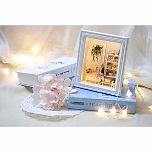 Kisoy Romantic and Cute Dollhouse Miniature DIY House Kit Creative Room Perfect DIY Gift for Friends,Lovers and Families(Sunny Dorm)