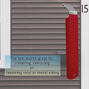 ZUIWAN 1Pcs Red 7 Inch Vinyl Siding Removal Tool - Hardened, Quenched, Frosted Non-Slip Grip Handle With Good Hand Feel,Mainly Used For House Vinyl Siding Installation And Removal