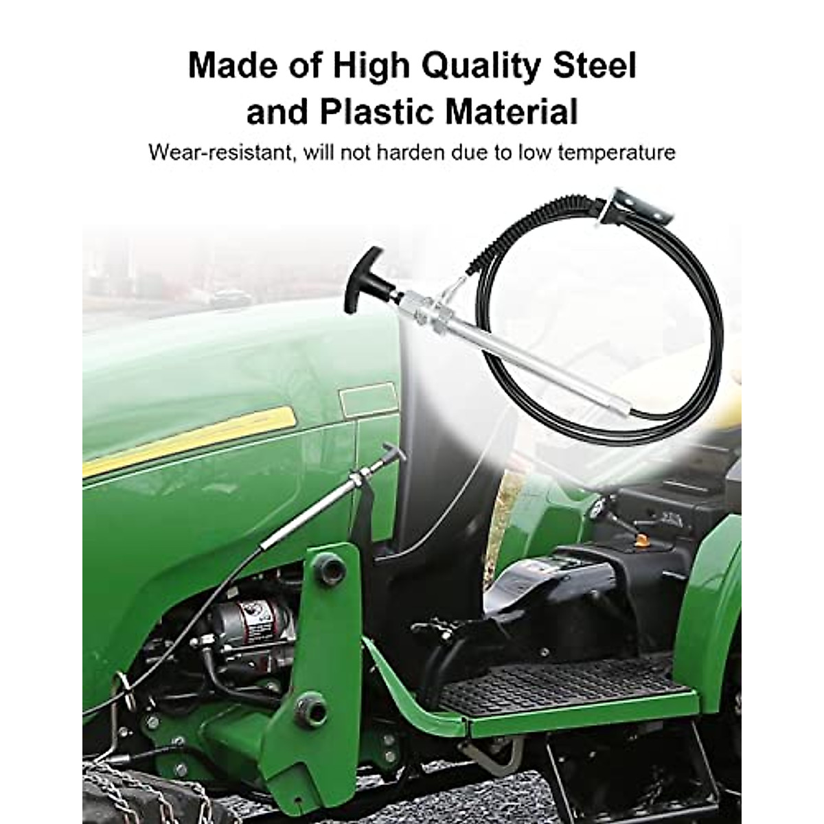 AM134404 Spout Control Input Cable Fit for John Deere, Chute Deflector Cable Fits for JD 44" Snow Blower on L 100 110 120 130 X 300 320 340 500 520 540 LA 100 110 120