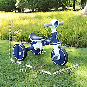 LOL-FUN Baby Balance Bike Toy for 1 2 Year Old Boys Girls Gift Toddler Tricycle 1-3 Year Old with Removable Pedal, 4 in 1 Trike for Ages 1-3 Present