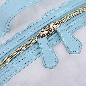 Cute Small Furry Cinnamoroll Dog Melody Backpack Plush Backpack Cute Girl Bag My Melody (white)