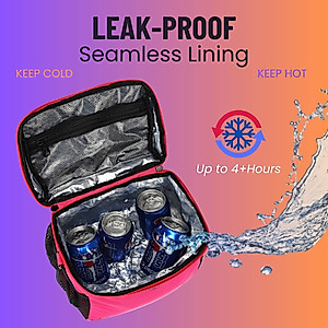 SUNNY BIRD Small Japanese Bento Box Bag Portable Lunch Snack Bag for Work and School (White and black)