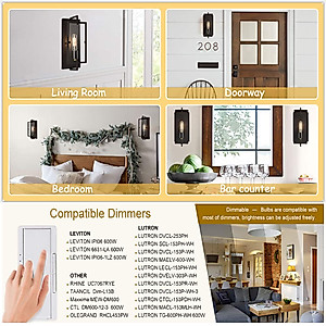 E17 T6.5 LED Tubular Filament Bulb,Dimmable 4W Led Tube Bulbs, 500lm, 2700K Warm White, 40 Watt Incandescent Bulb Equivalent, for Exit Sign Light, Refrigerator, Freezer, 6 Pack.