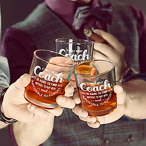 Futtumy Great Coach Whiskey Glass, Coach Gifts for Men, Basketball Coach Gifts, Baseball Coach Gifts, Best Coach Gifts for Soccer Softball Volleyball, Coach Gift for Christmas Birthday