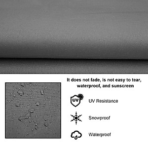 Outdoor Porch Patio Swing Seat Cover, 600D Thickened Oxford Waterproof Swing Cushion Protection Covers Replacement for Outdoors Garden Yard Swing Chairs (Gray, 58.2x19.7x19.7 Inch)