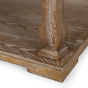 Christopher Knight Home Gavin Contemporary Upholstered Rectangular Ottoman, Cognac Brown and Weathered