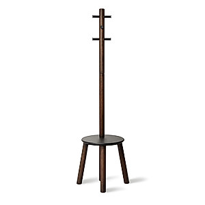 UMBRA PILLAR STOOL/COATRACK BLK/WAL