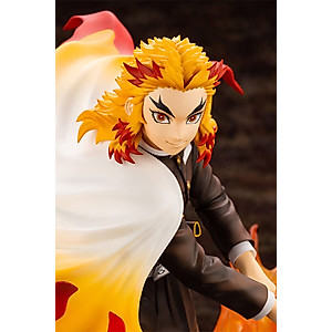 Kotobukiya Demon Slayer: Kimetsu no Yaiba: Kyojuro Rengoku ArtFX J Statue, Multicolor