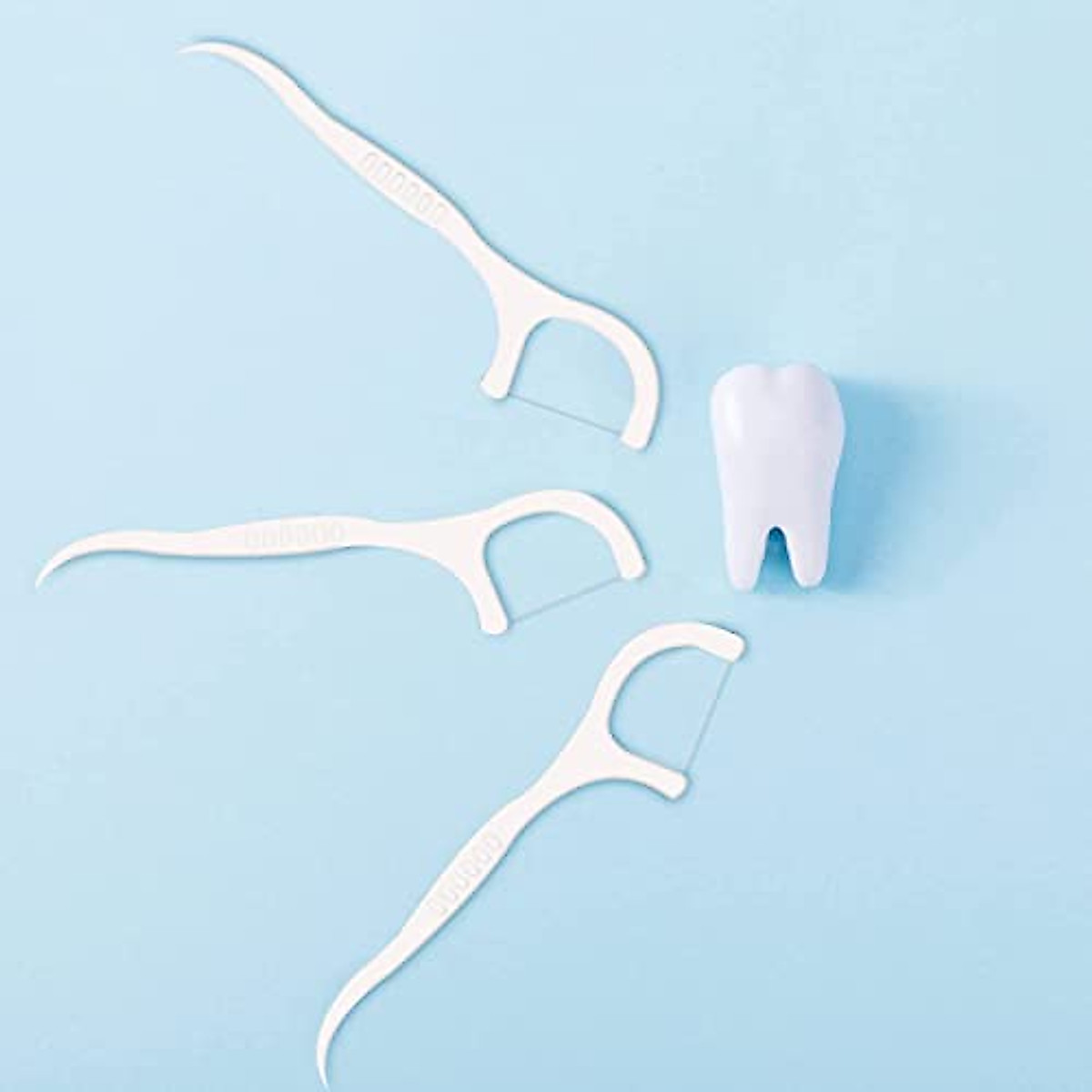 LEEGAWU Dental Floss Travel Floss Professional Toothpicks Sticks Dental Floss Picks Flossers with Travel Case Superfine Floss Picks Dental Picks for Teeth Cleaning (300count)