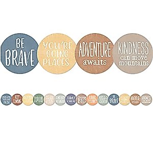 Teacher Created Resources Moving Mountains Positive Sayings Die-Cut Border Trim