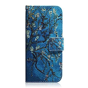 SHOYAO Phone Cover Wallet Folio Case for Oppo REALME 7 PRO, Premium PU Leather Slim Fit Cover for REALME 7 PRO, Horizontal Viewing Stand, Business, Apricot Flower