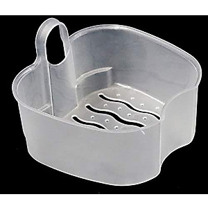 Denture Bath Case Cup Box Holder Storage Soak Container with Strainer Basket for Travel Cleaning Denture Box with Strainer Night Cleaner Denture Bath Box for Retainer Mouthguard False Teeth
